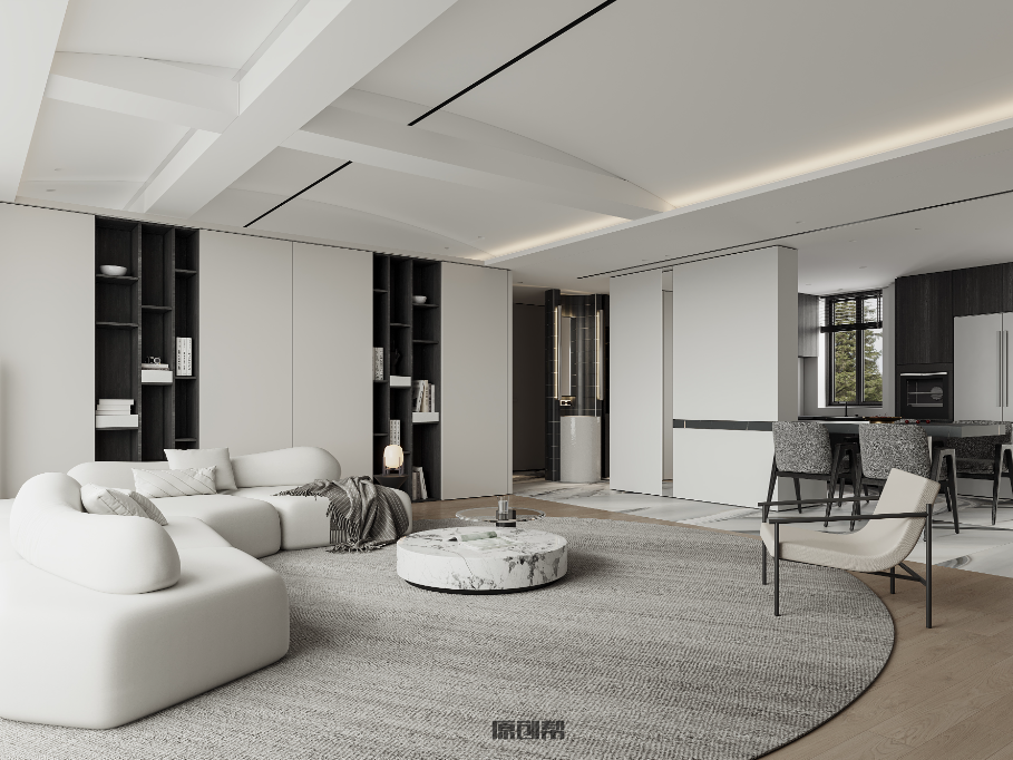 Modern style | 不落俗的黑白灰空间_森林空间-站酷ZCOOL