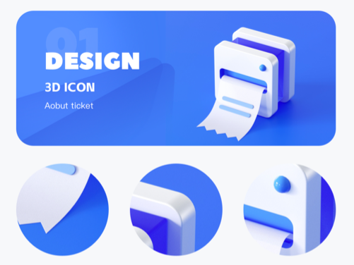 2.5d图标转3d图标《夹心icon》_BoomBoomCat-站酷ZCOOL