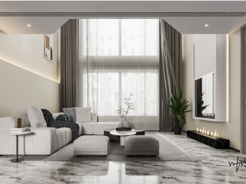 现代简约别墅，舒适自然，干净纯粹!_诗诗小仙女-站酷ZCOOL