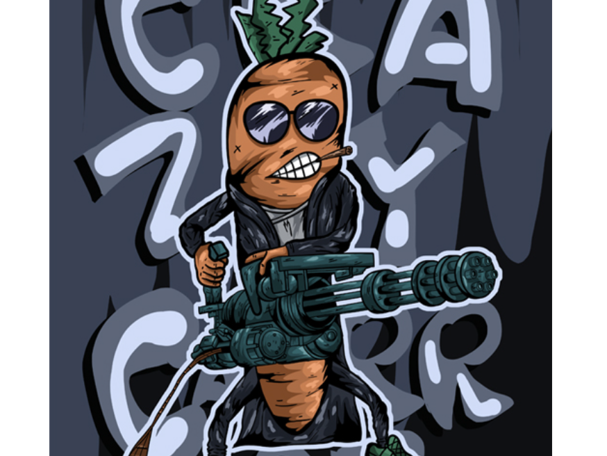 原创插画 疯了的胡萝卜_pic2019-站酷ZCOOL