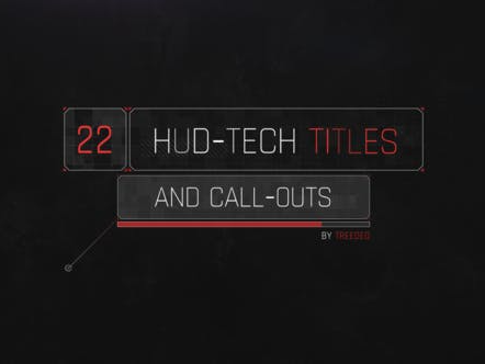 AE模板 | 高科技HUD界面元素技术标注标题设计包介绍_猿文件网官方账号-站酷ZCOOL