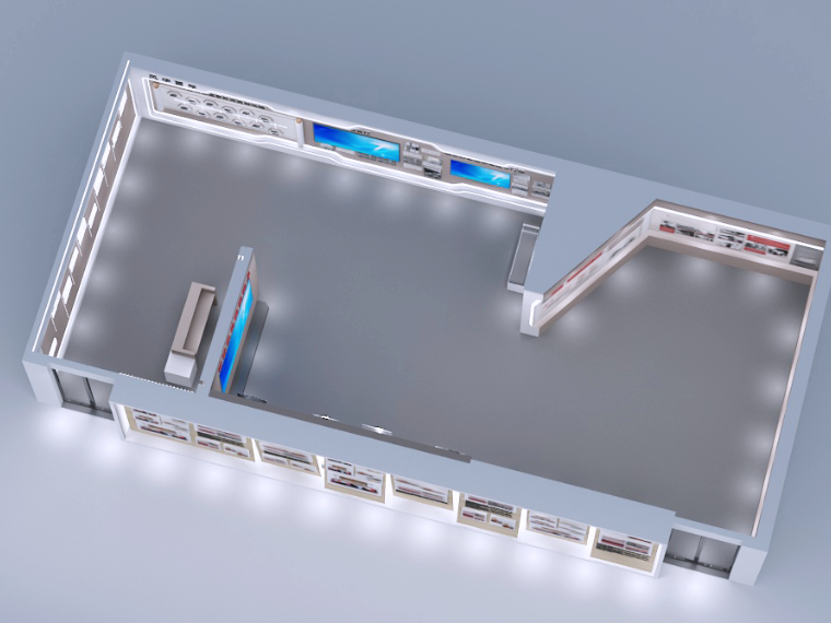 百年文化展馆（二稿）设计3D效果图_3D设计师NG男-站酷ZCOOL