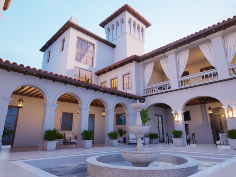 西班牙风度假民宿_烁烁3945-站酷ZCOOL