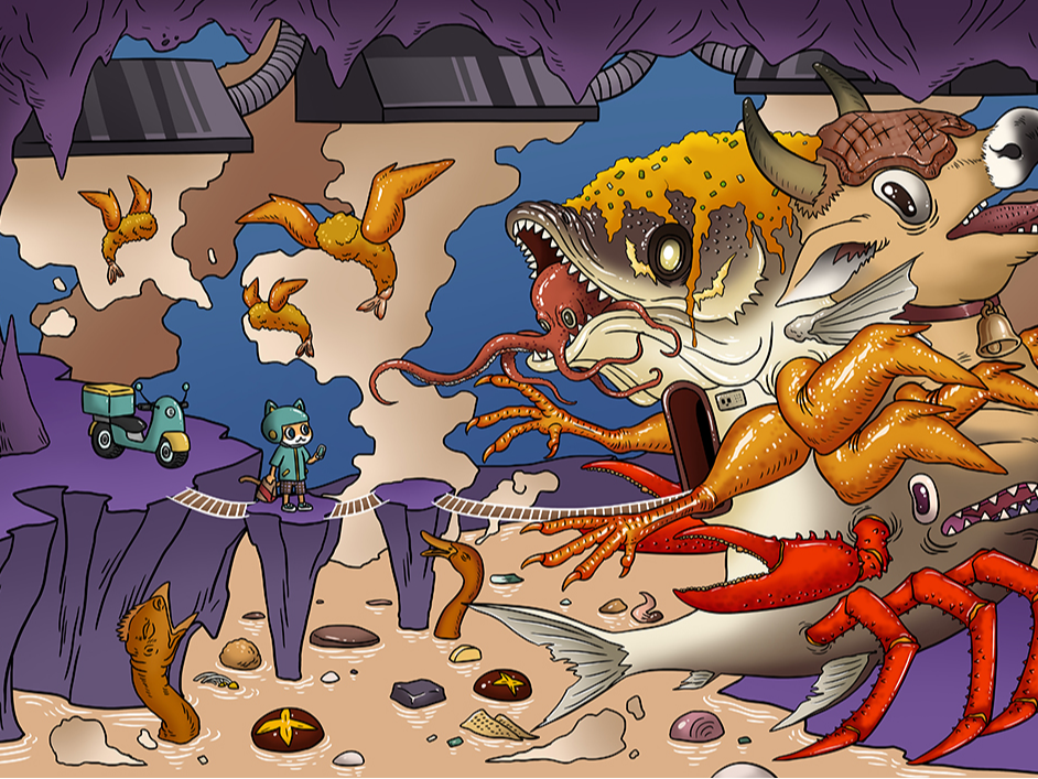 妖怪外卖_麻辣A4纸-站酷ZCOOL