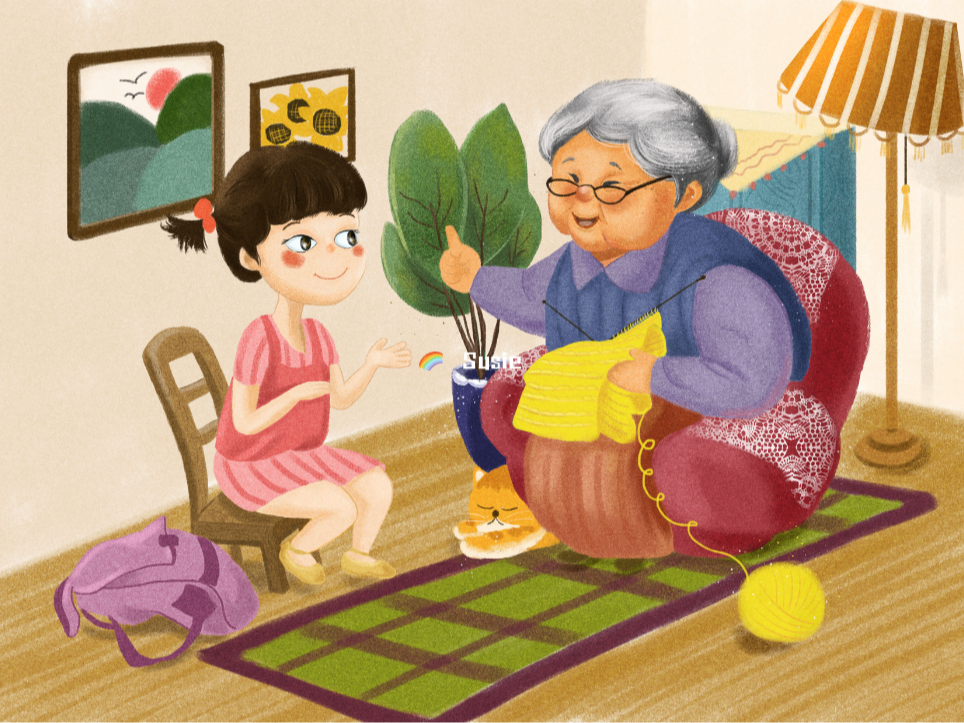 绘本--听奶奶讲故事_彩色的Shiny-站酷ZCOOL