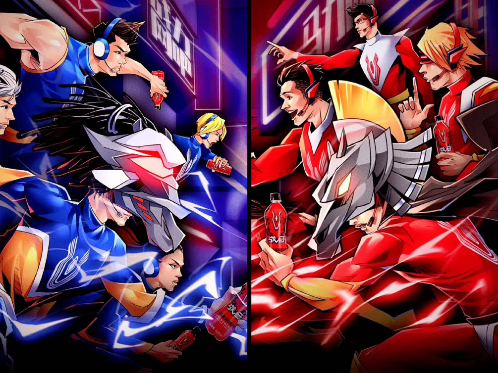 战马电竞红蓝对决插画美漫日漫漫画_AceBang-站酷ZCOOL