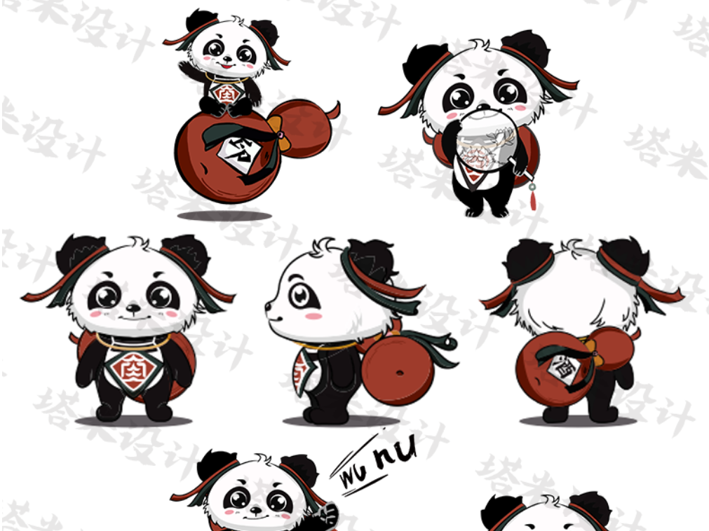 熊猫ip形象设计_弹吉他的大象-站酷ZCOOL