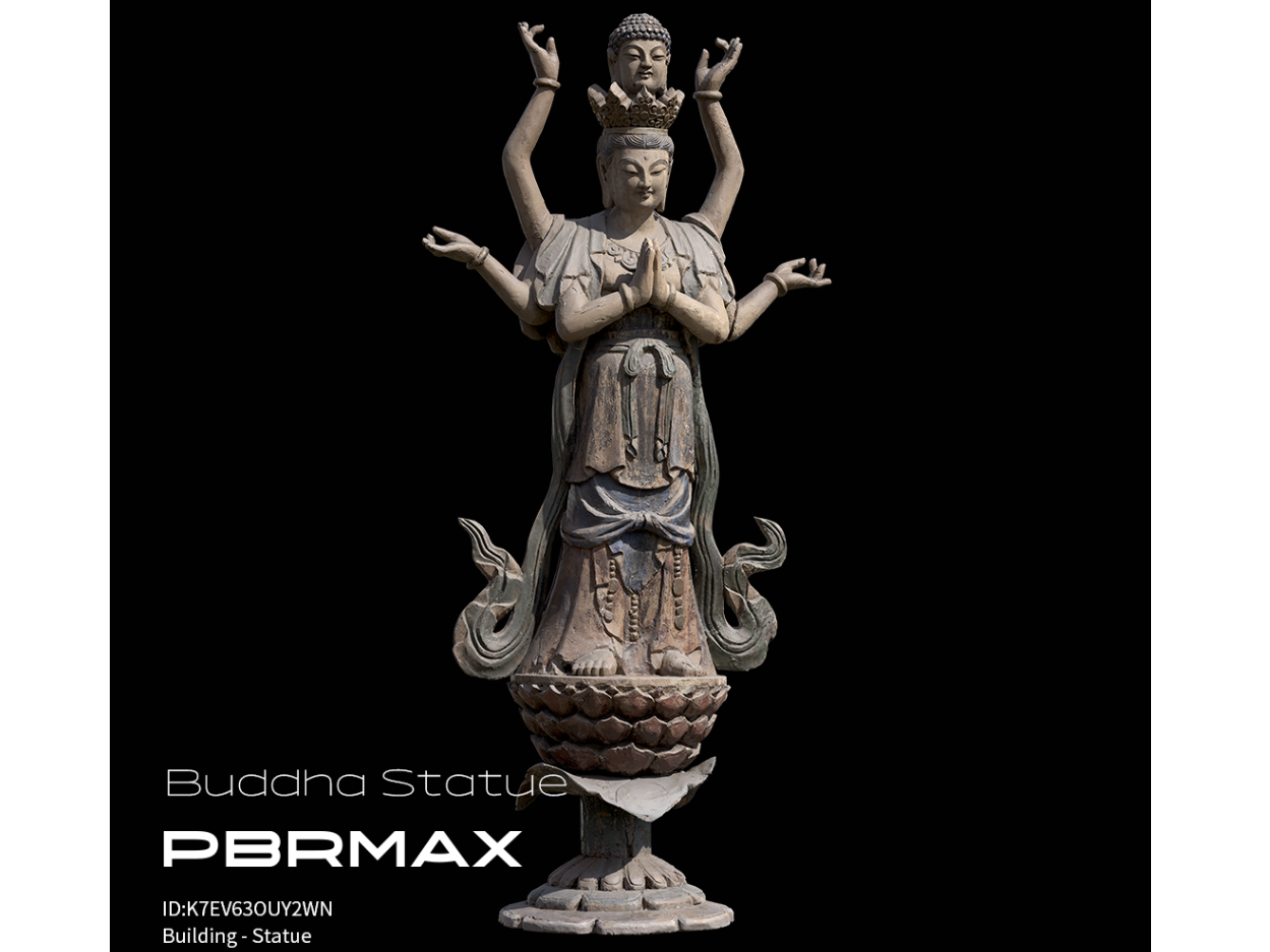高精度3D扫描模型 | 佛像_pbrmax-站酷ZCOOL