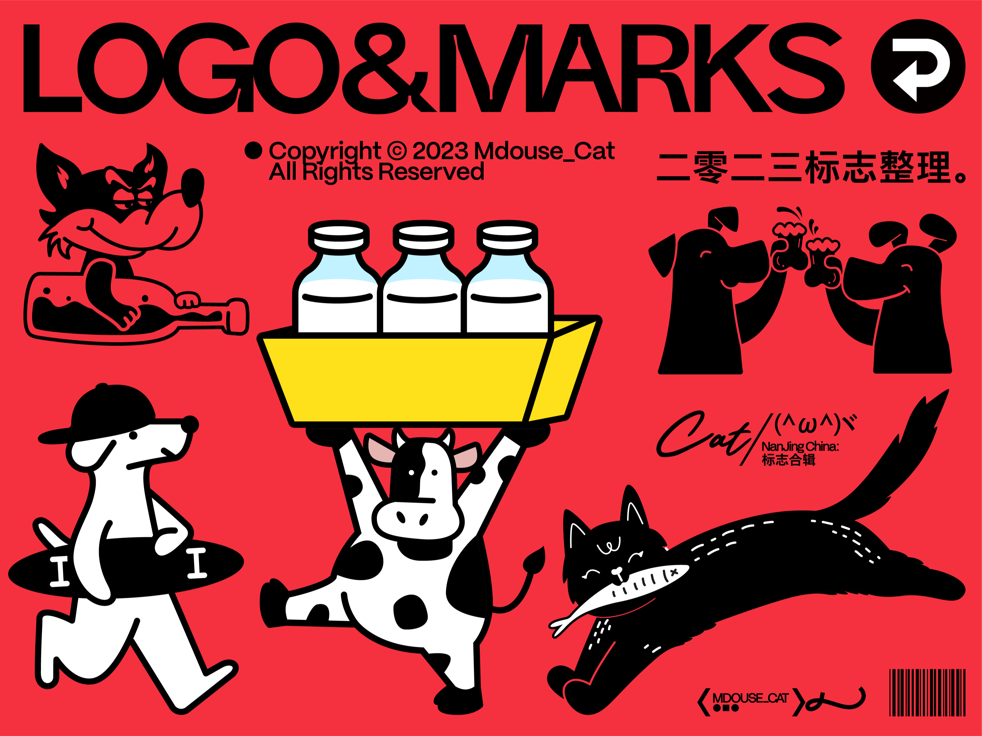 LOGO & MARKS_Mdouse_Cat-站酷ZCOOL