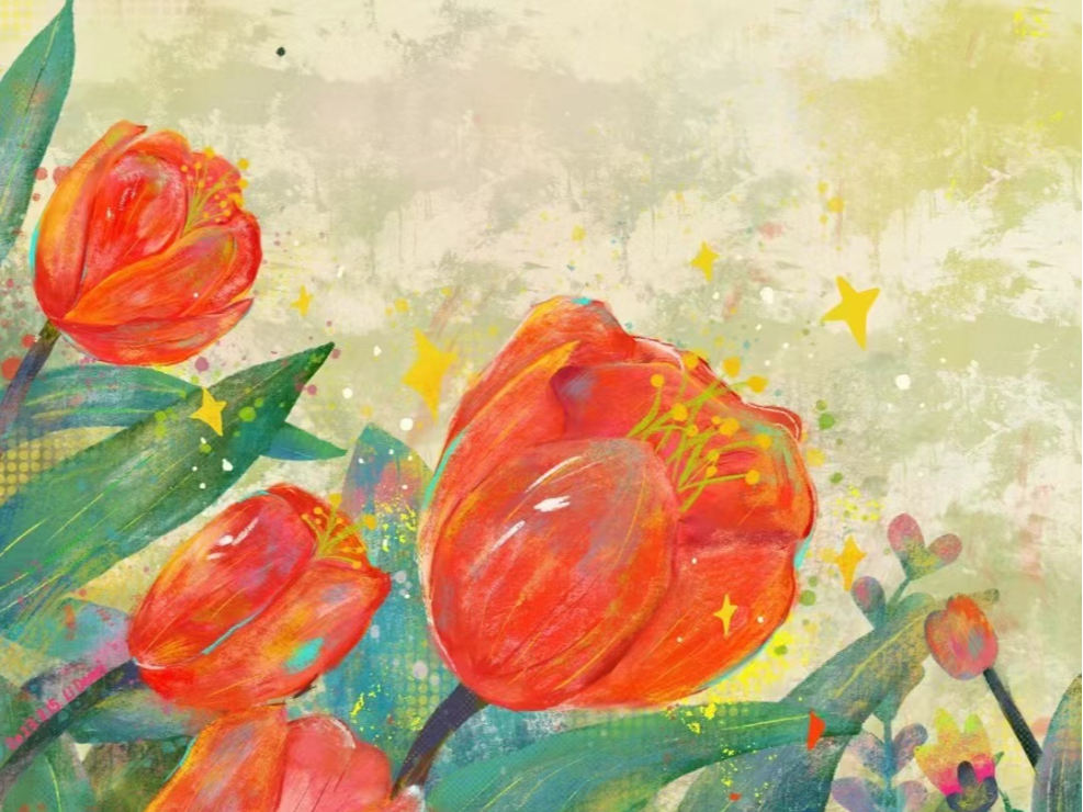 郁金香 _小蜗牛120-站酷ZCOOL