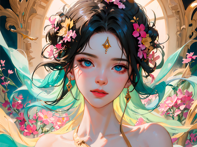 【AI绘画作品-71】花见-3_AICreator官方-站酷ZCOOL