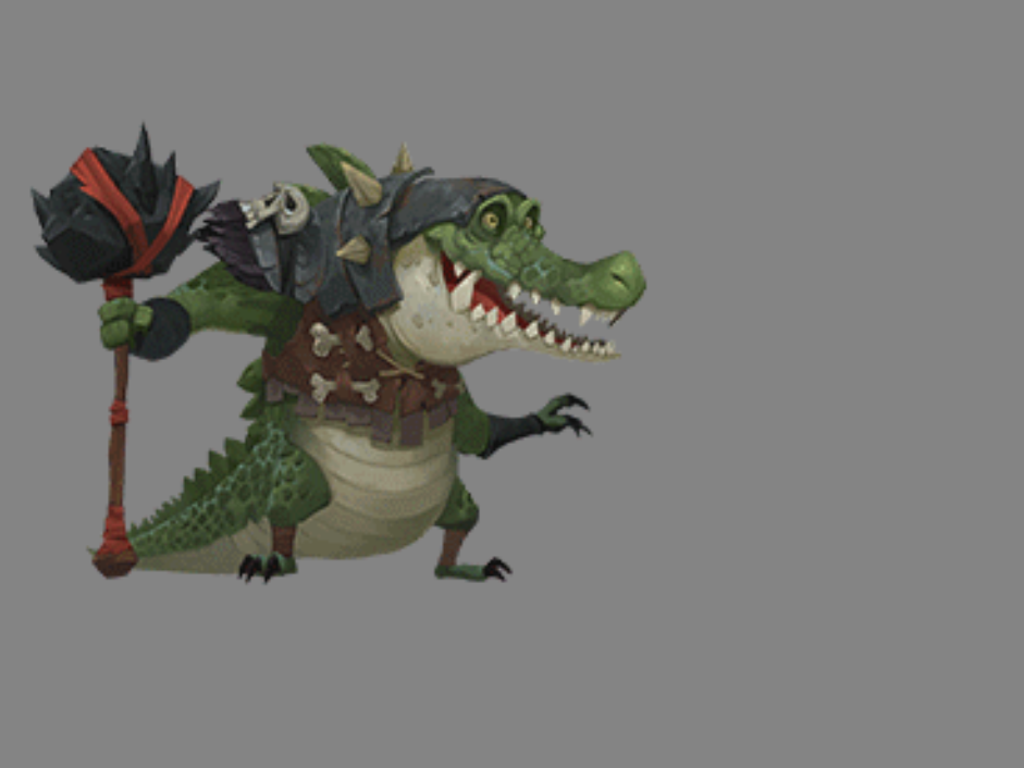 spine动画#鳄鱼战士# npc_tlm1990-站酷ZCOOL