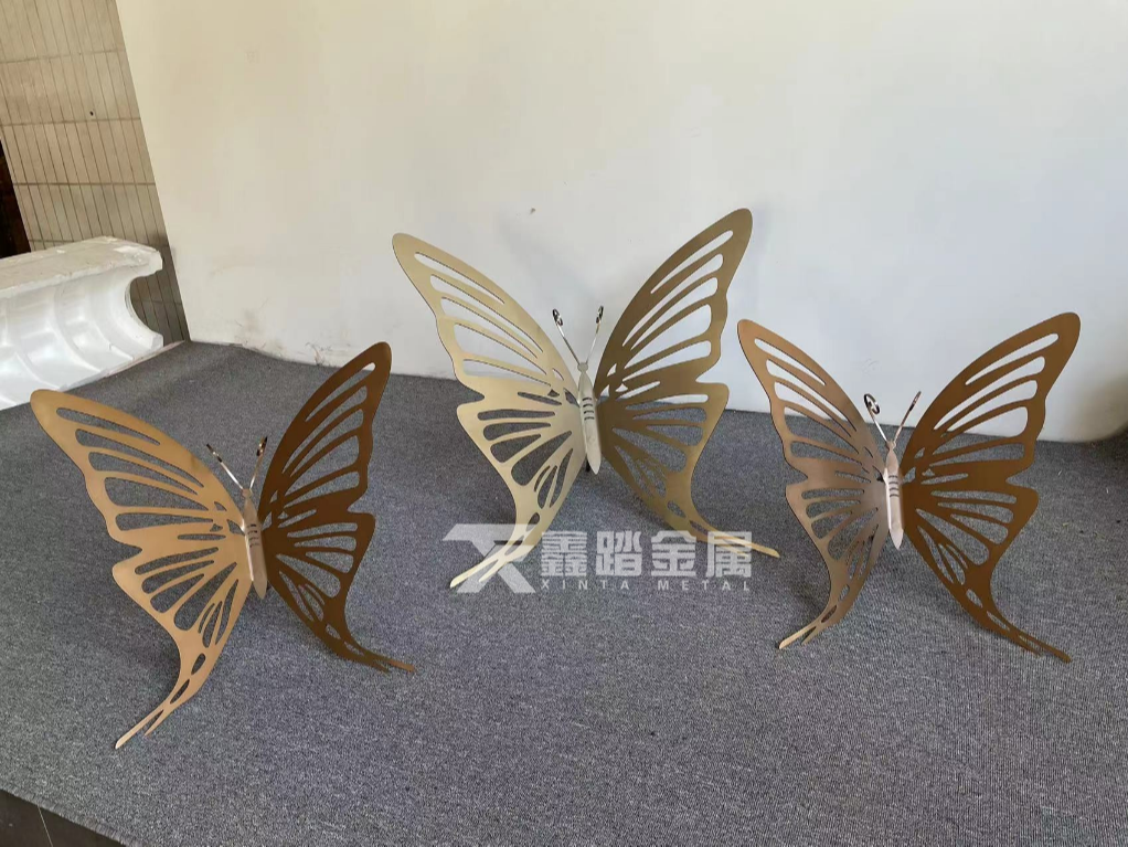 定制动物不锈钢雕塑 现代园林景观仿真蝴蝶不锈钢摆件_xt188869-站酷ZCOOL