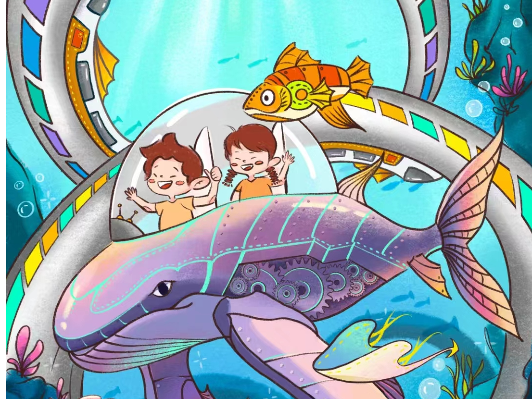 海洋主题科技画_liang珍珍-站酷ZCOOL