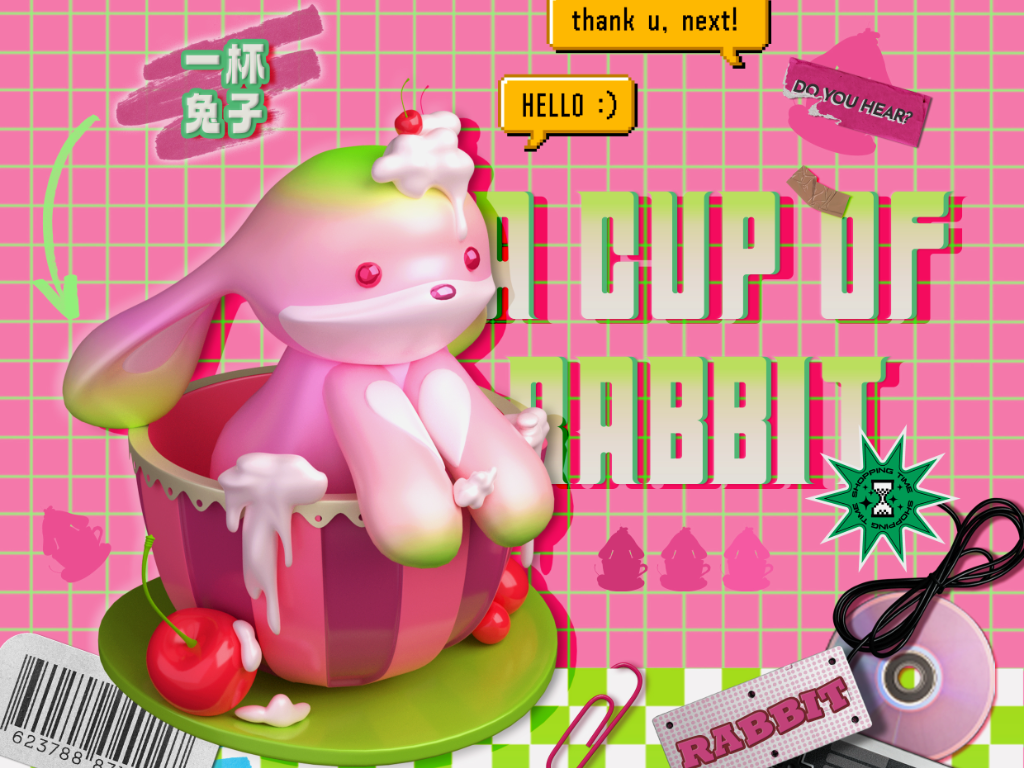潮玩IP | “A Cup Of Rabbit”数字潮玩_Eeerunn-站酷ZCOOL