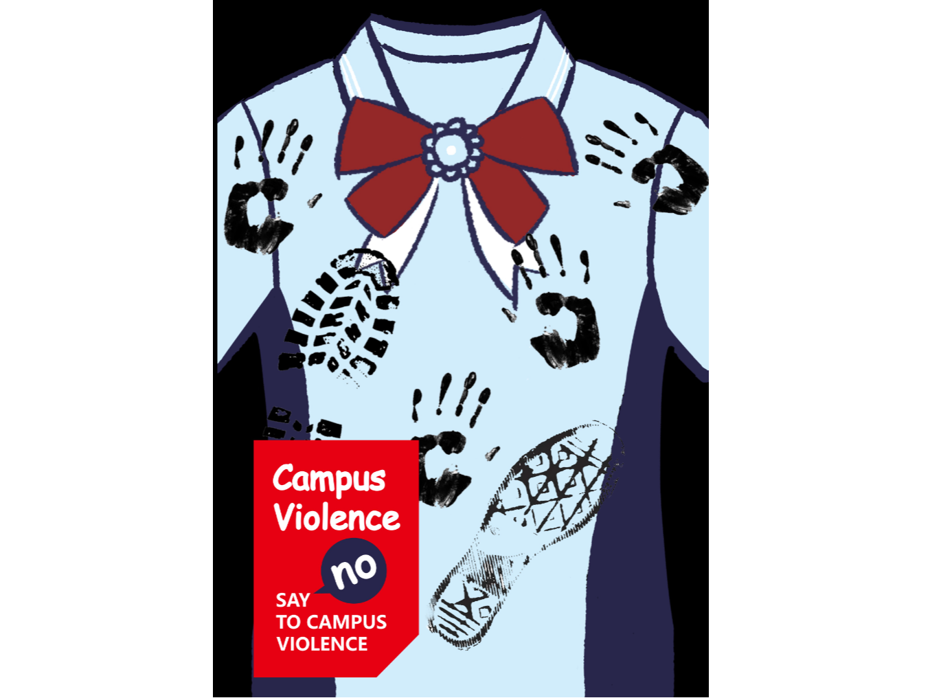 和校园暴力，say no！_AMBER正-站酷ZCOOL