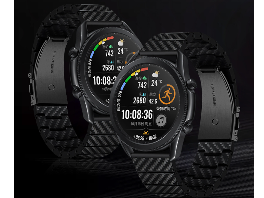 适用华为GT watch 系列手表带 碳纤维纹表带详情页拍摄_Wen5701-站酷ZCOOL