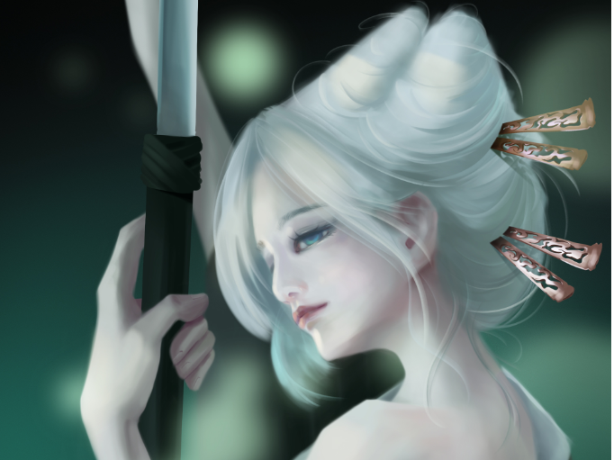 画了个女剑客（沧浪浪~~~）_妮子就是ni子哦-站酷ZCOOL