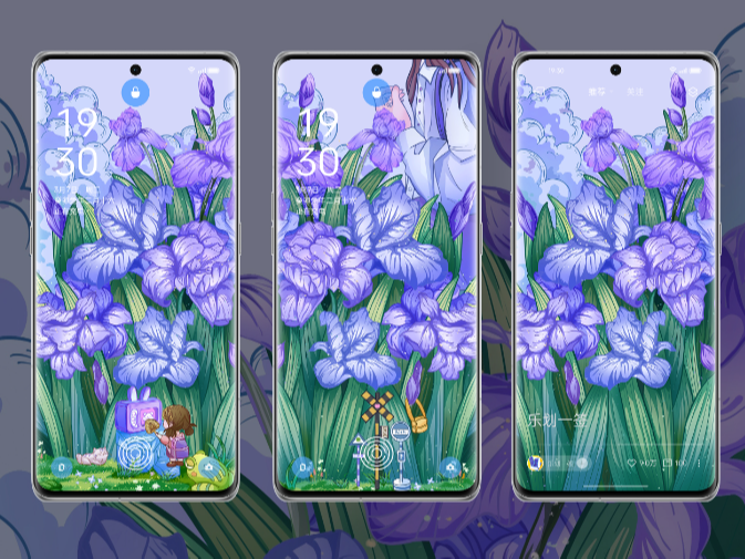 锁屏插画-故乡的鸢尾花_画画的Zest-站酷ZCOOL