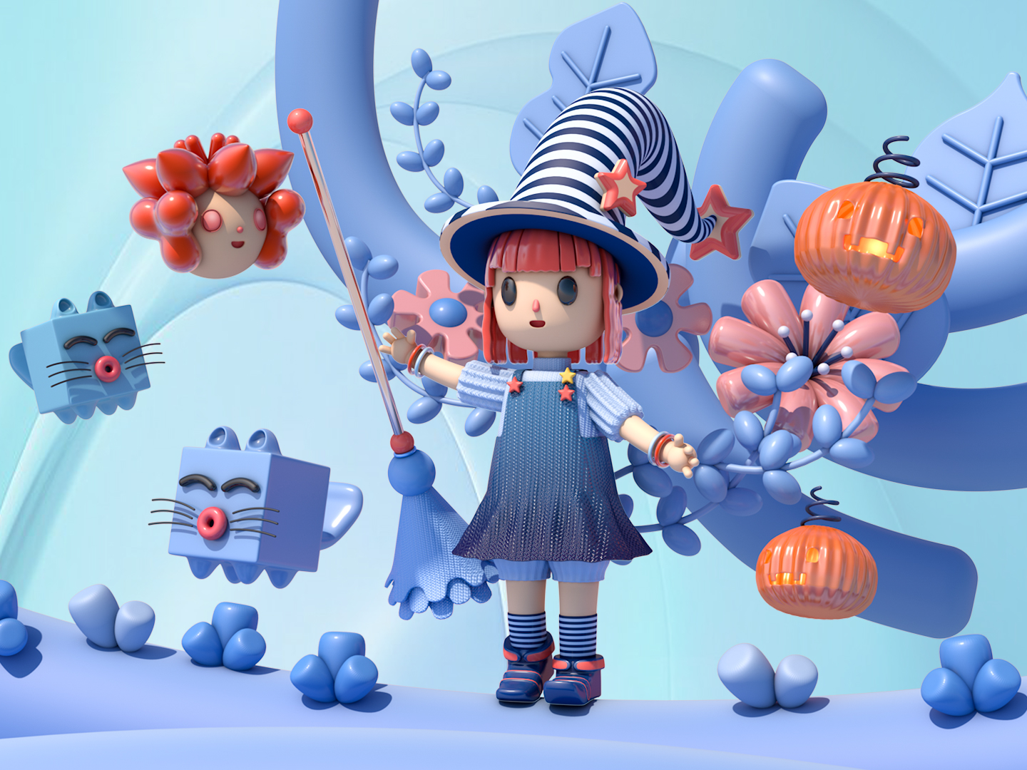 c4d卡通形象建模_素材网站_图片免费下载-ZCOOL站酷