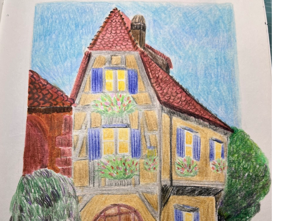 手绘速写打卡 Day2房子_炽热冰淇淋-站酷ZCOOL