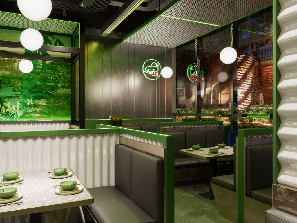 头号蛙丨餐饮店渲染_Az丨阿泽-站酷ZCOOL