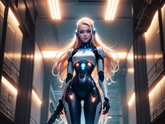 AI-SD生图-超酷美女机器人系列_麻麻是麦子-站酷ZCOOL