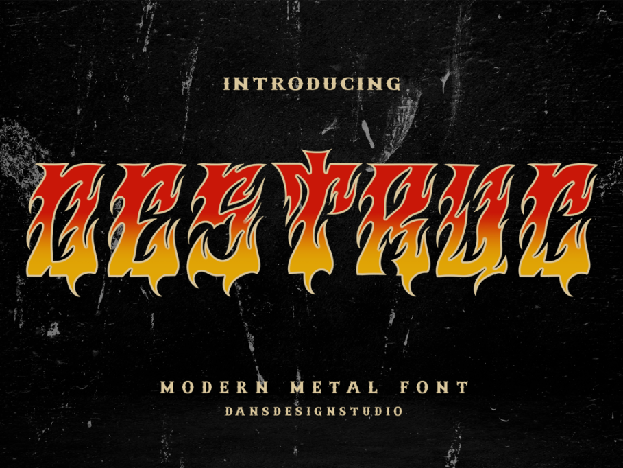 Destruc Modern Metal Font_最西文集-站酷ZCOOL