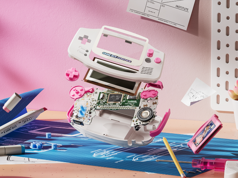 Game Boy Advance 产品渲染_F76968-站酷ZCOOL