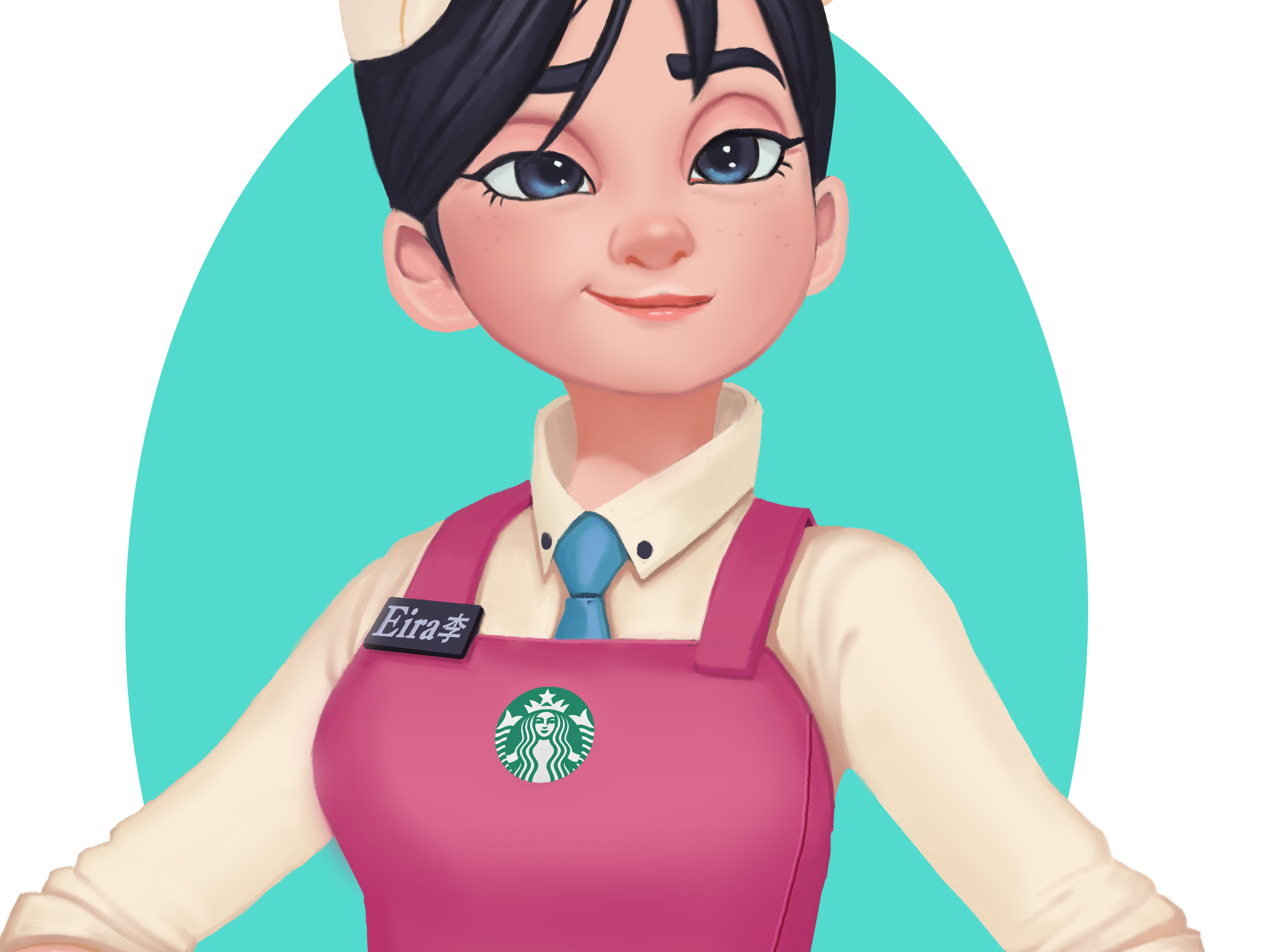 欧美Q版半身像_在下L-站酷ZCOOL