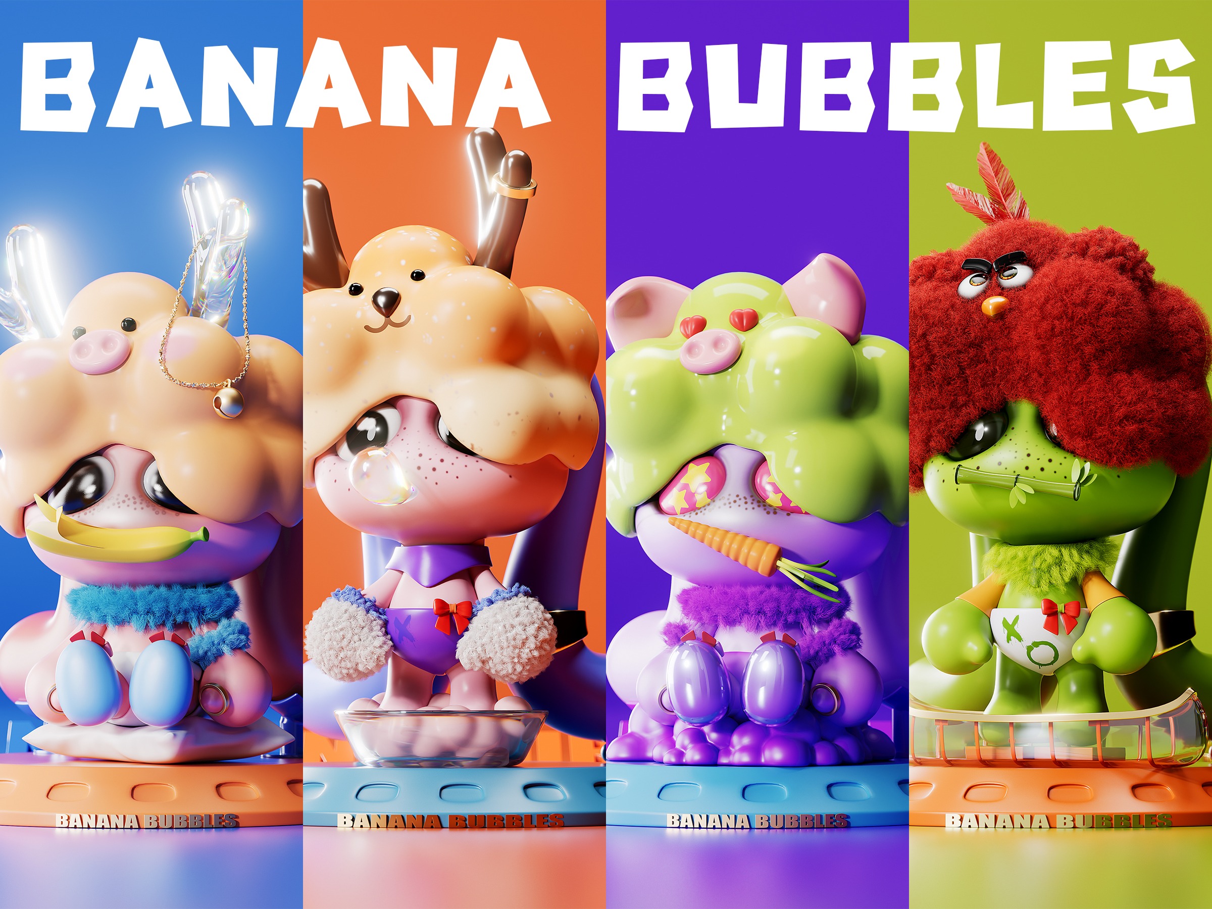 《BANANA BUBBLES》蕉泡泡_某童鞋-站酷ZCOOL