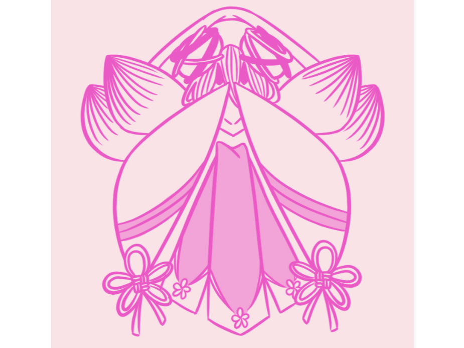 阴阳师-黑白-桃花妖_无面相-站酷ZCOOL