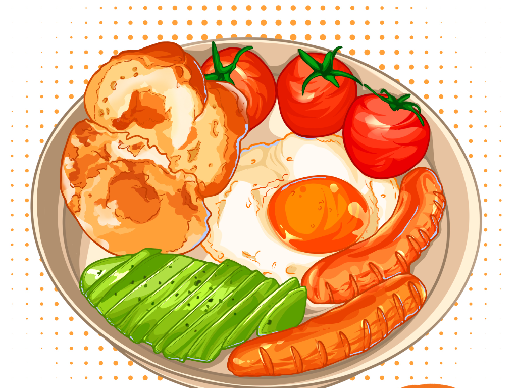 线稿食物插画_火火Hoo-站酷ZCOOL