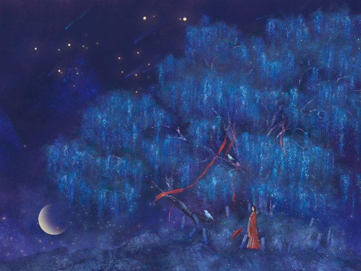 凉夜，忆梦_画画的寂阳JIYANG-站酷ZCOOL