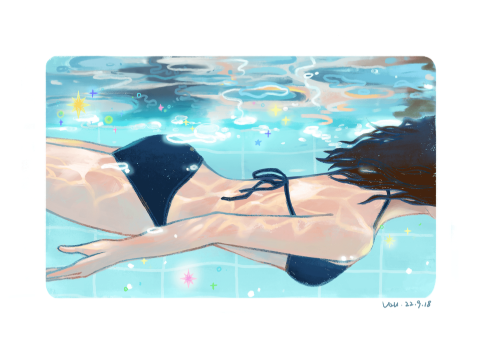 夏日泳池_uzu呆呆呆呆呆-站酷ZCOOL