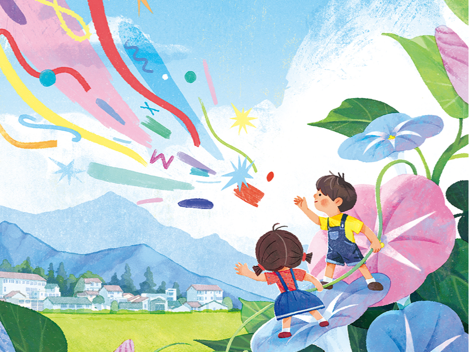 篱上牵牛花_jing酱在画画-站酷ZCOOL