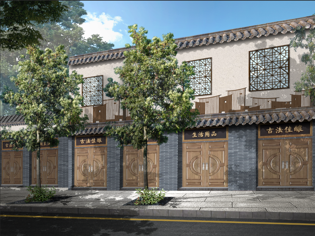 PS 效果图 乡村街道改造-PS造景_黑琦-站酷ZCOOL