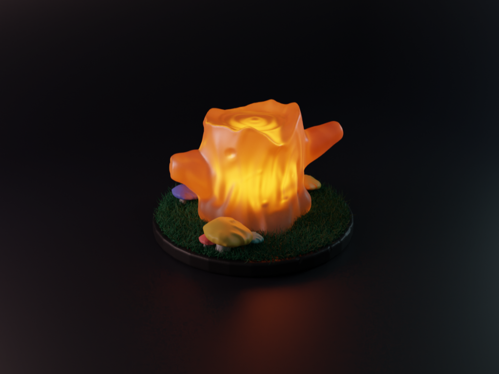 3D雕刻树桩_画船听雨眠ya-站酷ZCOOL