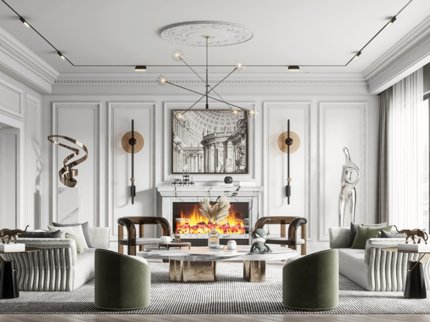 多风格客厅效果图表现_王彤ing-站酷ZCOOL