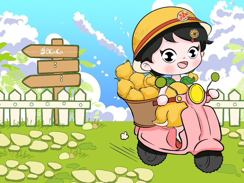 广西沙田柚IP表情包_妃LALA-站酷ZCOOL