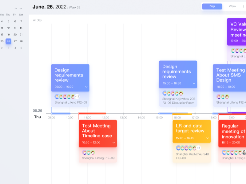 Concept Design：日程视图的时间轴横竖切换_Kebot-站酷ZCOOL