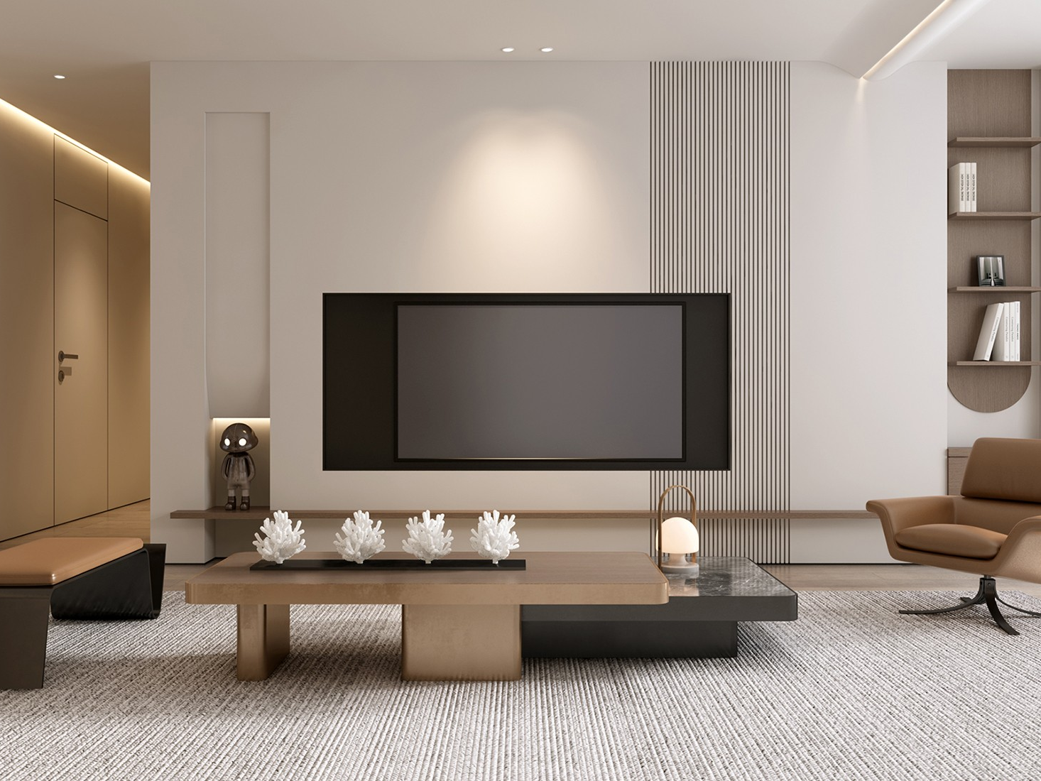 现代客餐厅效果图表现_王彤ing-站酷ZCOOL