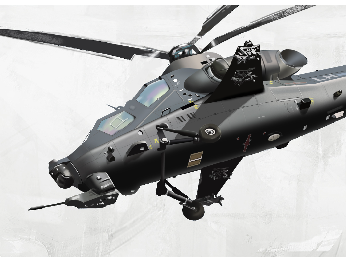 《WZ-10》---临摹A站画师的练笔作品_勒阿弗尔的雪-站酷ZCOOL