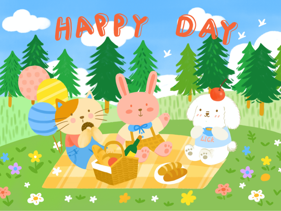 Happy Day_子沐插画-站酷ZCOOL