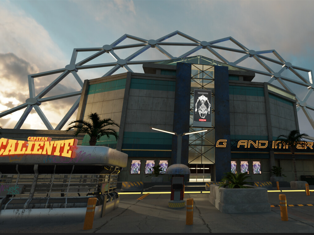 《赛博朋克 2077》大帝国广场 | 场景练习_RHAESONE-站酷ZCOOL