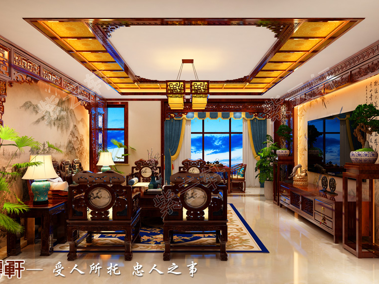 中式家庭装修搭配精致装饰展现温雅气质_紫云轩中式设计-站酷ZCOOL