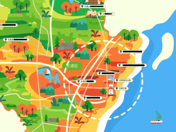 日照市卡通地图_南北南北北-站酷ZCOOL