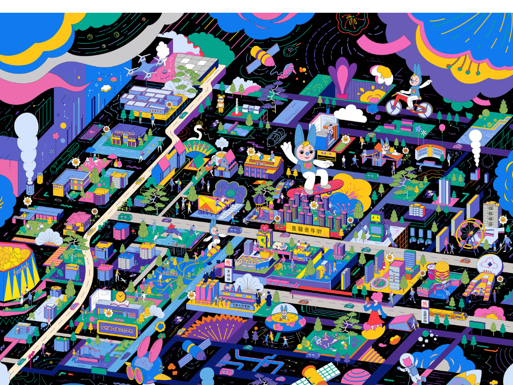 万科星图光年轩 潮流插画地图_Mzen-站酷ZCOOL