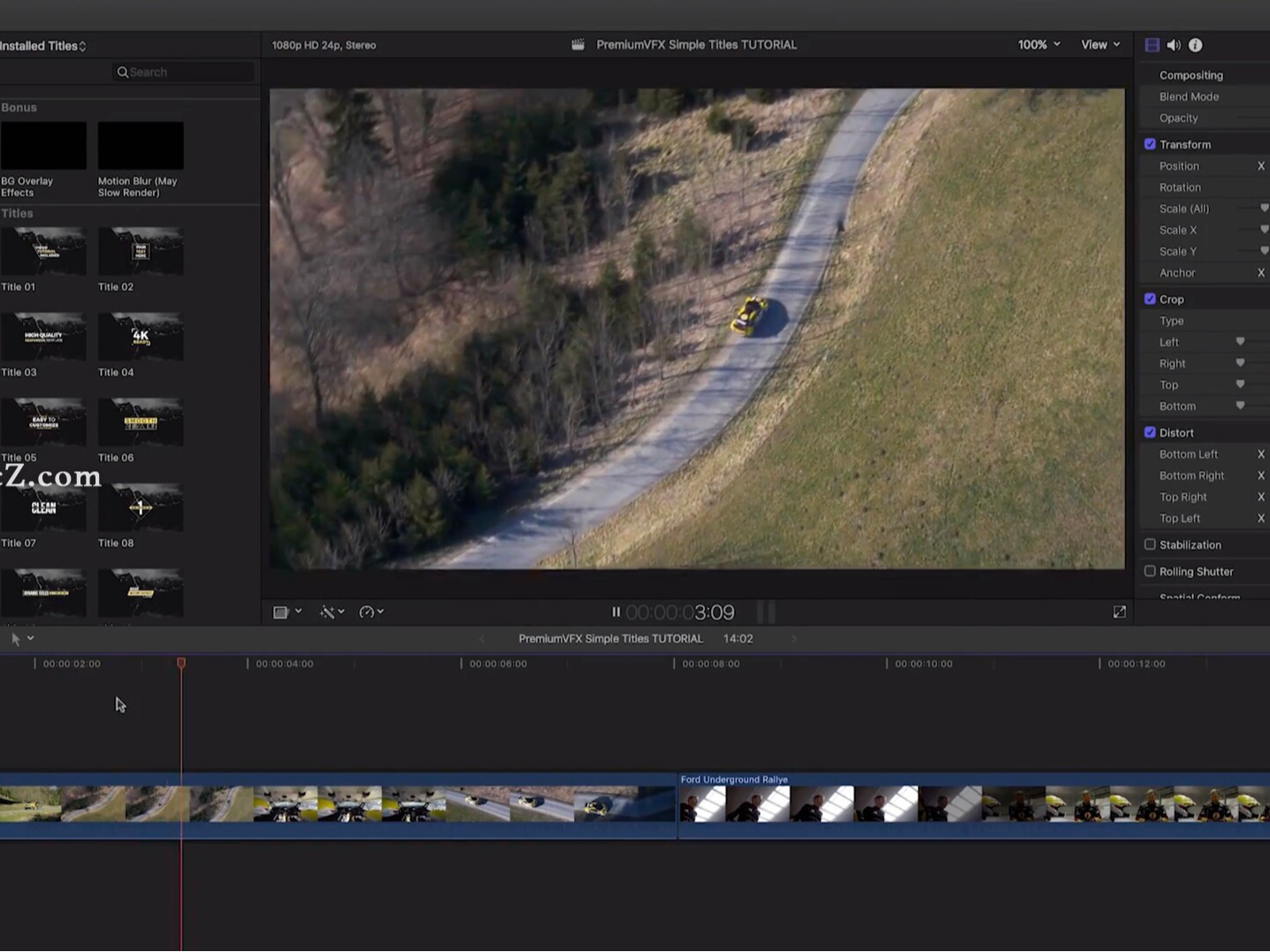 fcpx插件：PremiumVFX Simple Titles(20个简单标题插件)_一念浮萍-站酷ZCOOL