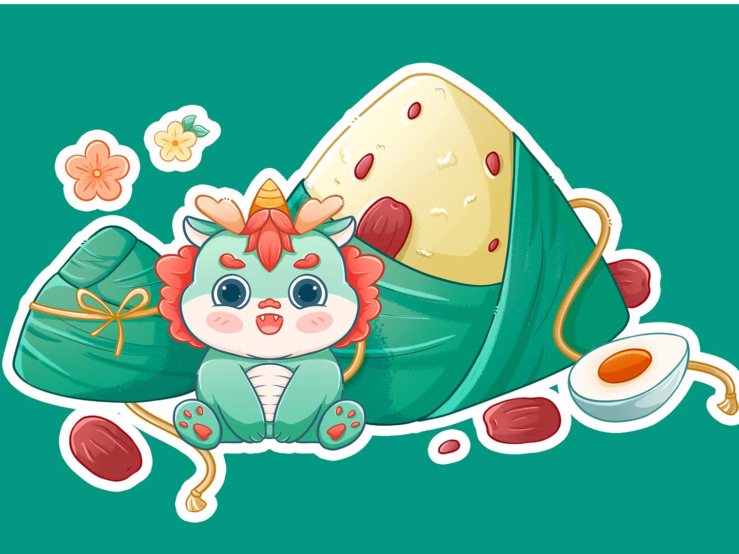 端午节文创贴纸_绾长发-站酷ZCOOL